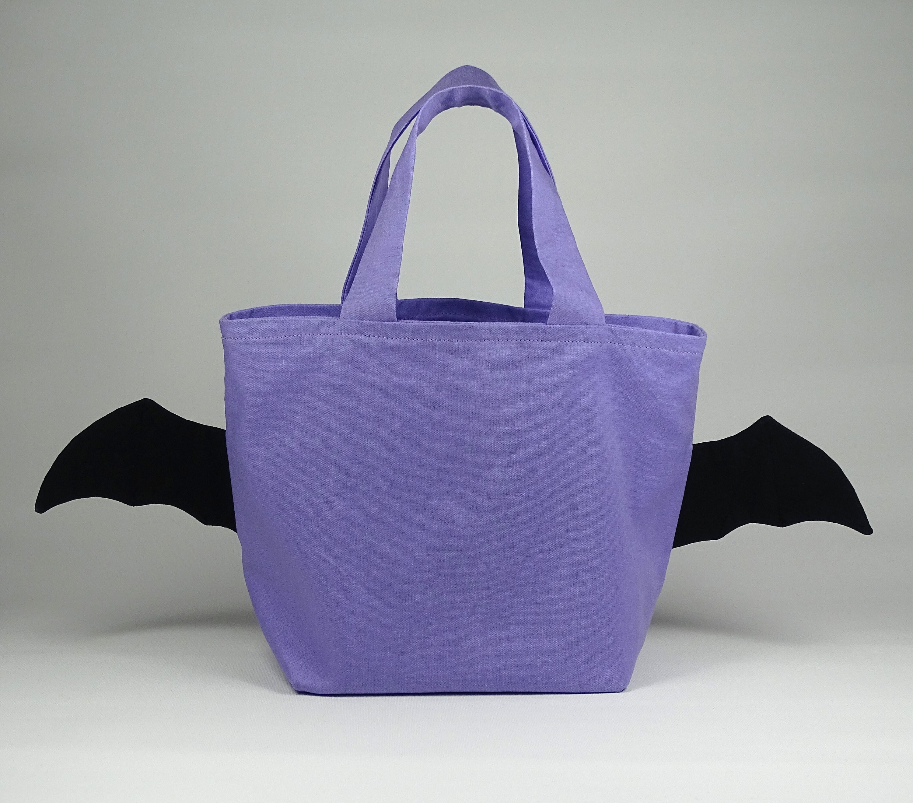 Halloween Trick or Treat Bag Bat Tote Bag Purple - Etsy