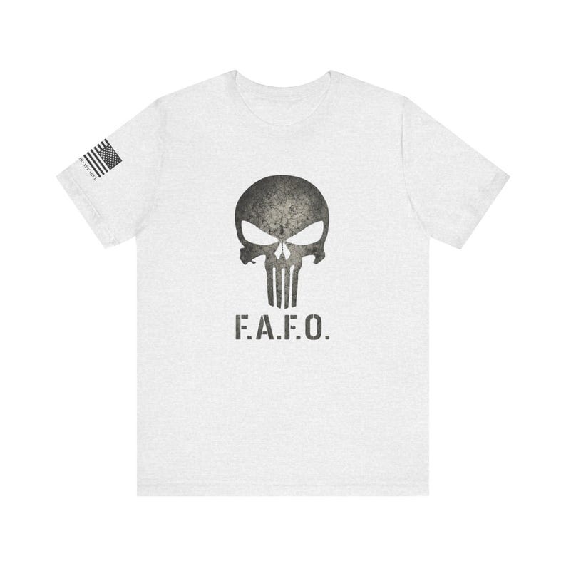 Punisher Skull FAFO Tee | Graphic Skull Shirt, Distressed Military ...