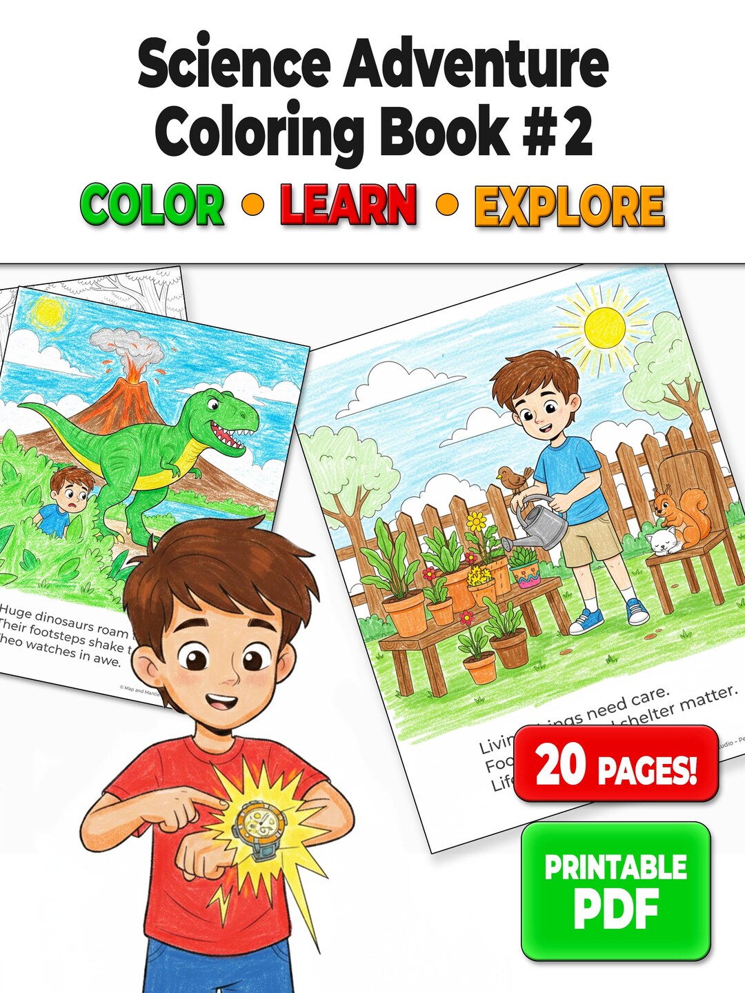 Science Coloring Book for Kids | Printable Homeschool Activity ...