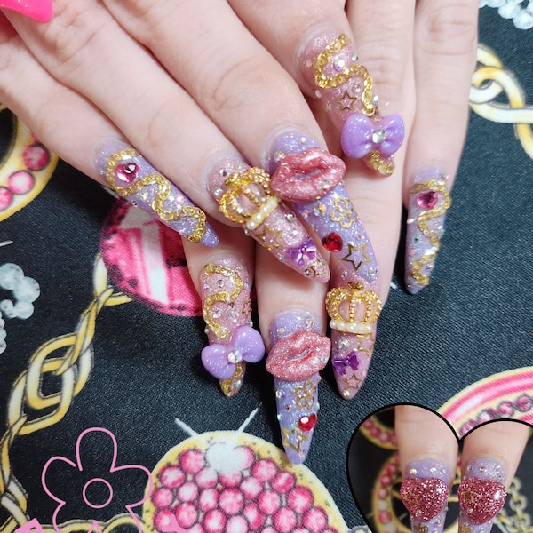 Gyaru Nails - Etsy