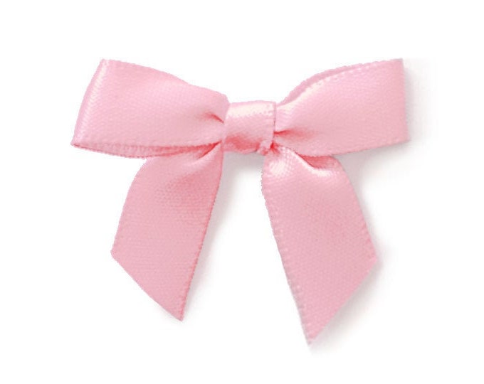 48 Mini PINK Satin Bows Ready for Crafting - Etsy