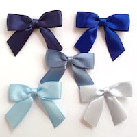 10 X Small Mini Bows Satin Ribbon Bows 4.4 X 2.4 Mm Wide Baby Colours ...