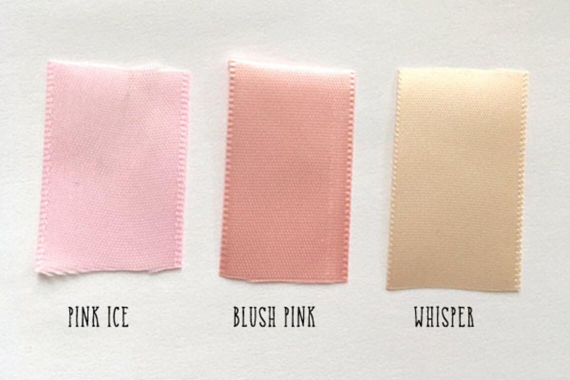 Satin Blush Pink Ribbon 7/8 Wide at 20 Yards - Etsy
