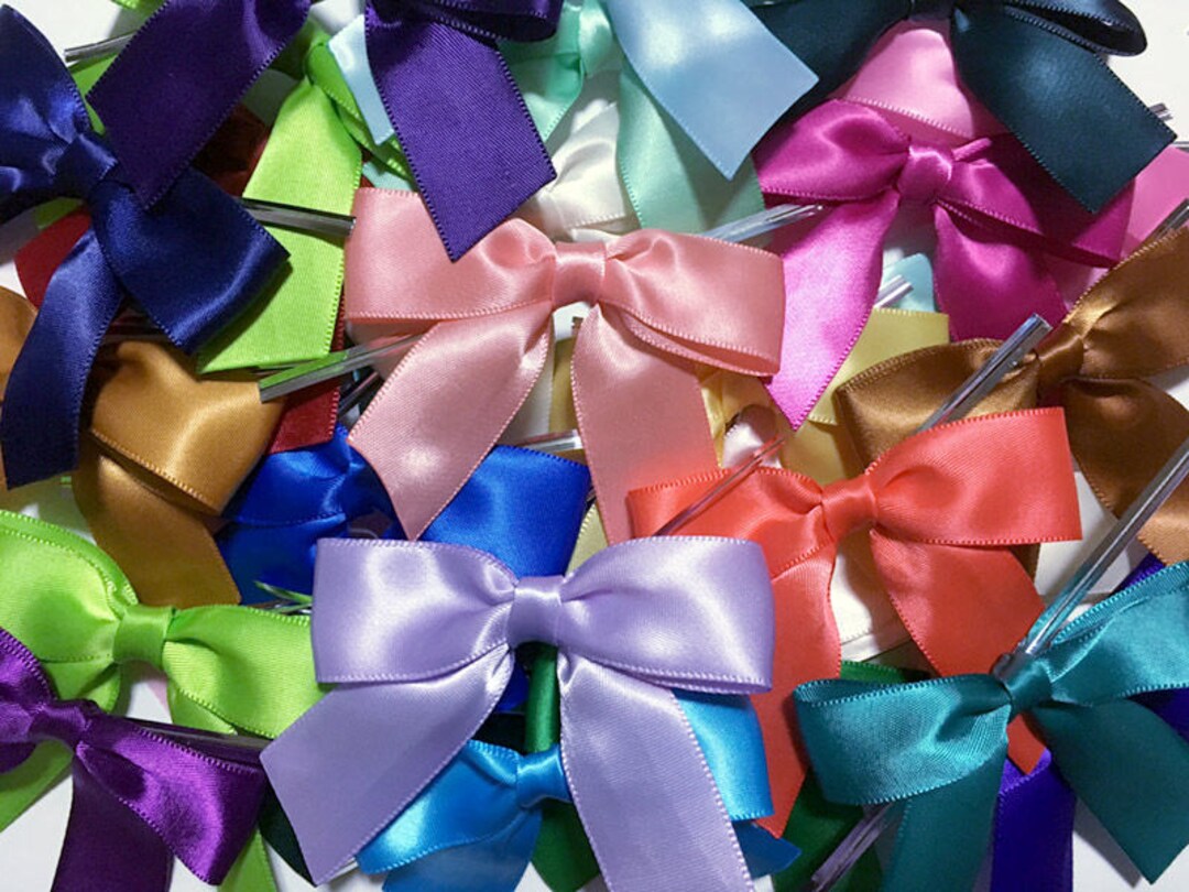 3" Assorted Colors 100 Handmade Bows - Etsy