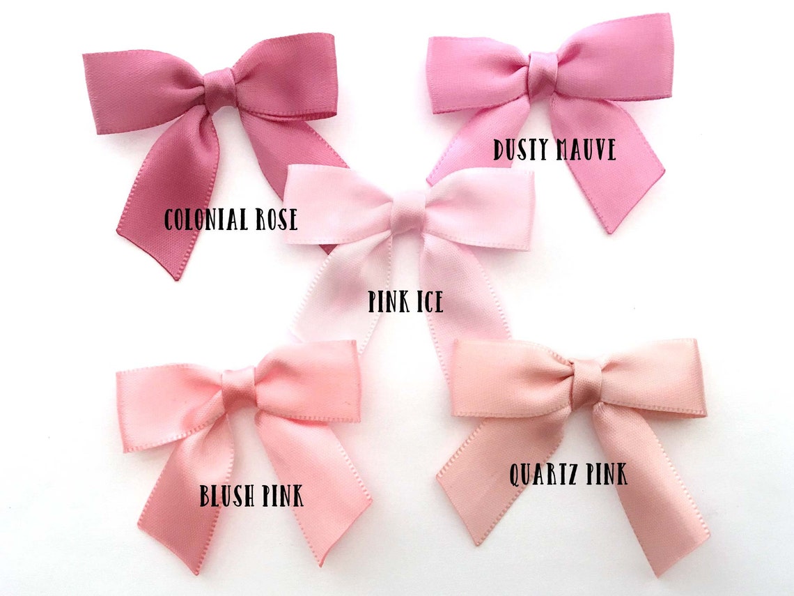 2 LIGHT PINK Shades Small 12/24/48 Handmade Bows - Etsy