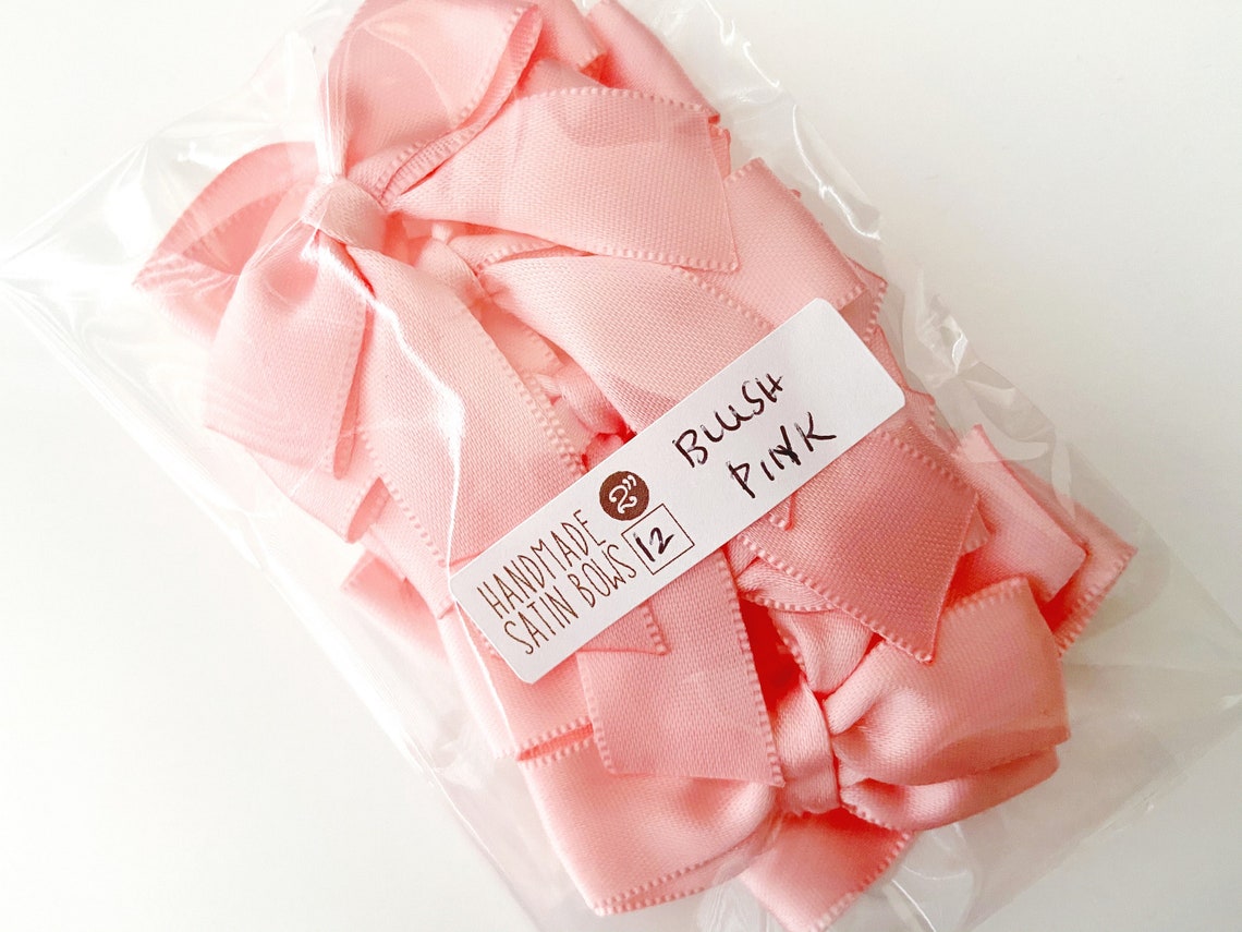 2 LIGHT PINK Shades Small 12/24/48 Handmade Bows - Etsy
