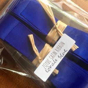 Satin Cobalt Blue Ribbon - 7/8" Wide at 20 Yards - Etsy