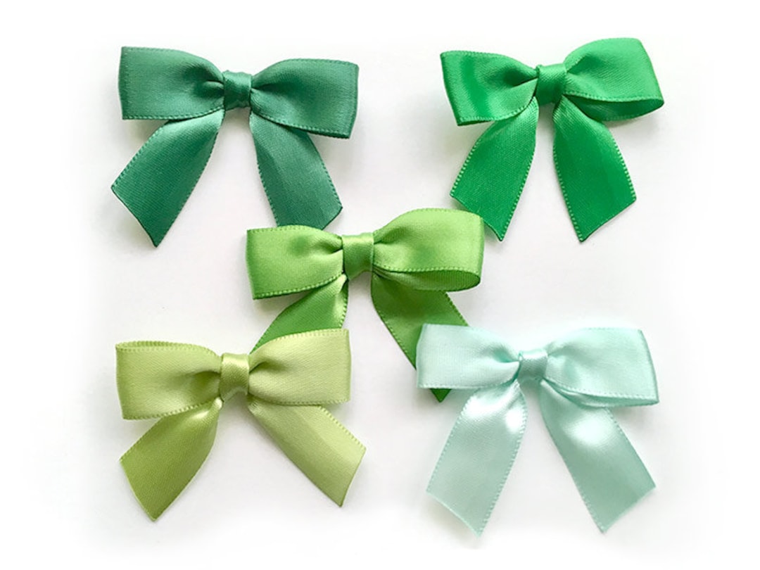 2" Green - 12/24/48 Small Handmade Bows - Etsy