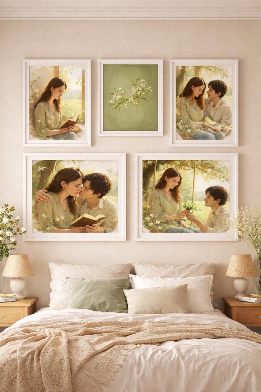 Romantic Love Story – 4 Digital Prints A3 – Modern Bedroom Wall Art - Etsy