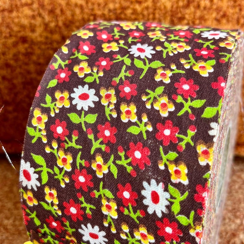 Vintage Tiny Floral Print Calico Trim With Raw Edge - Sold Individually ...