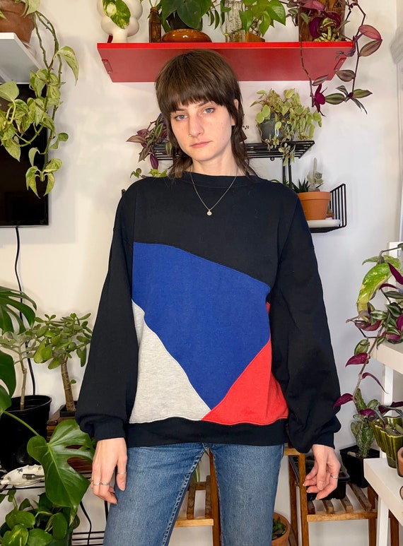 80s colorblock sweater - Gem