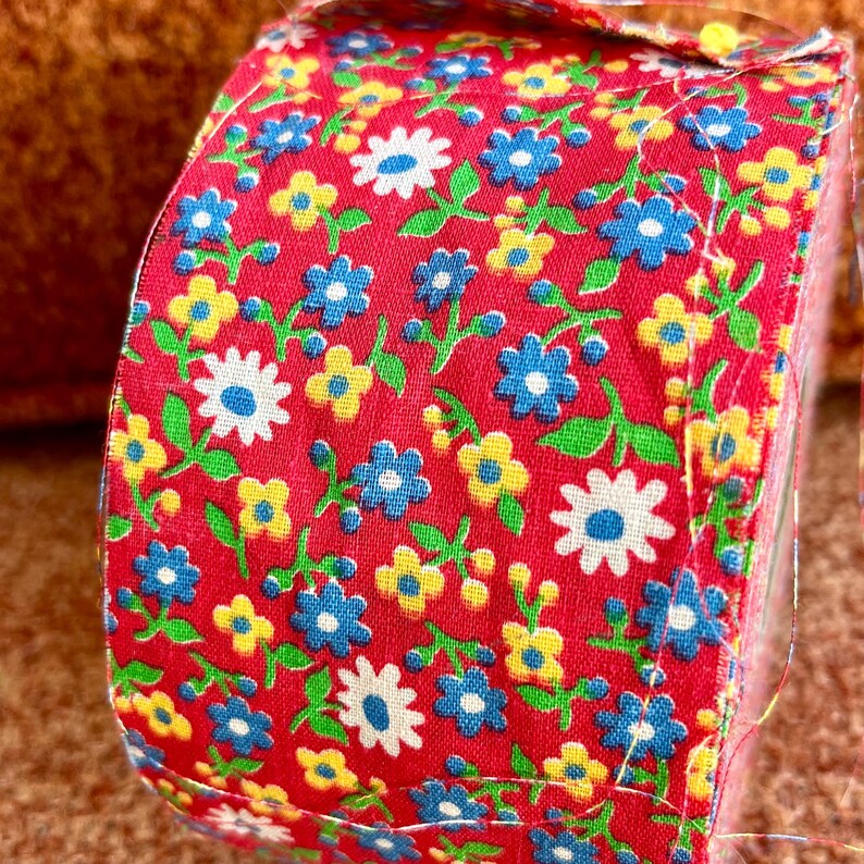 Vintage Tiny Floral Print Calico Trim With Raw Edge - Sold Individually ...