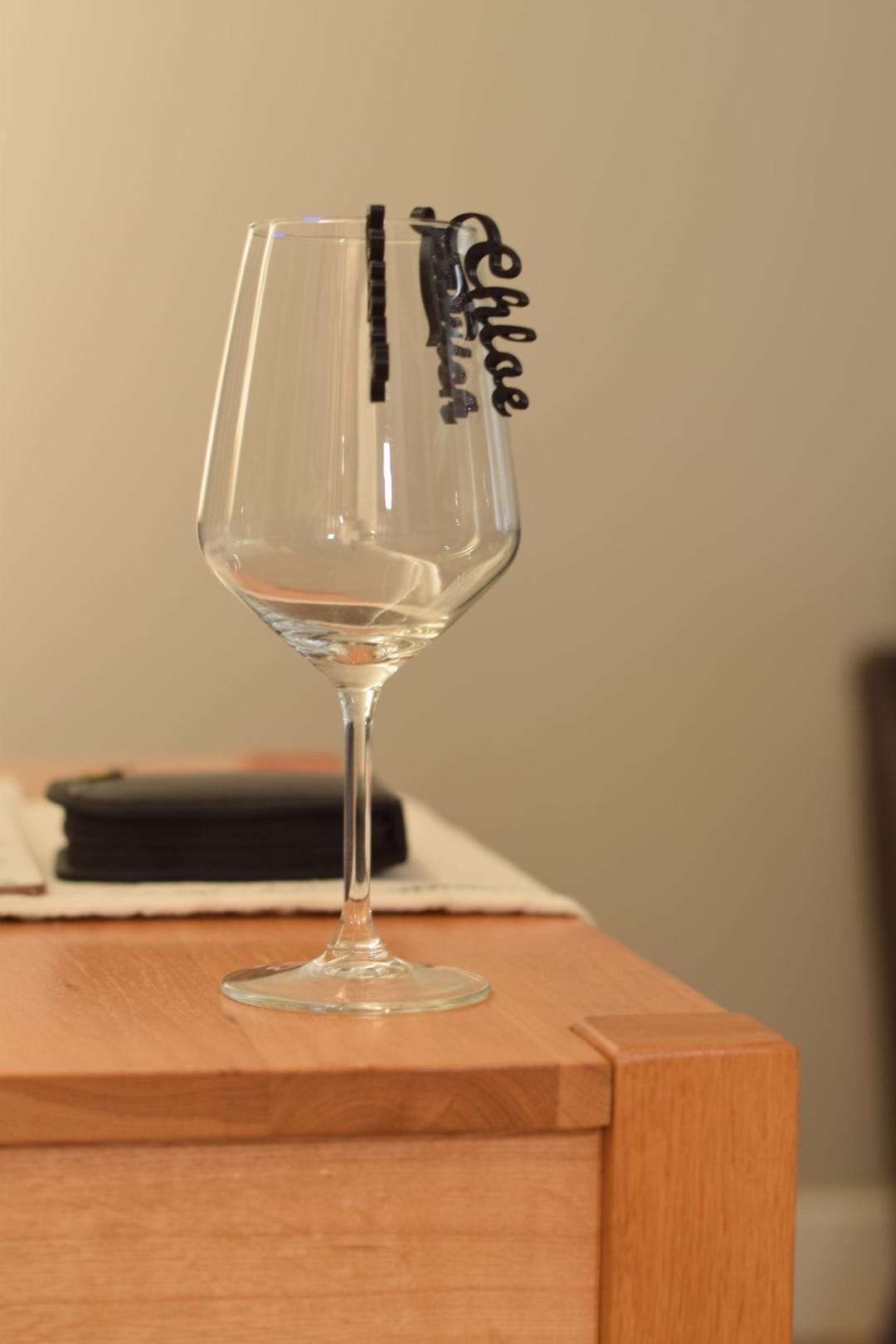 Personalised 3D Printed Wine Glass Name Tags – Guest Place Names ...