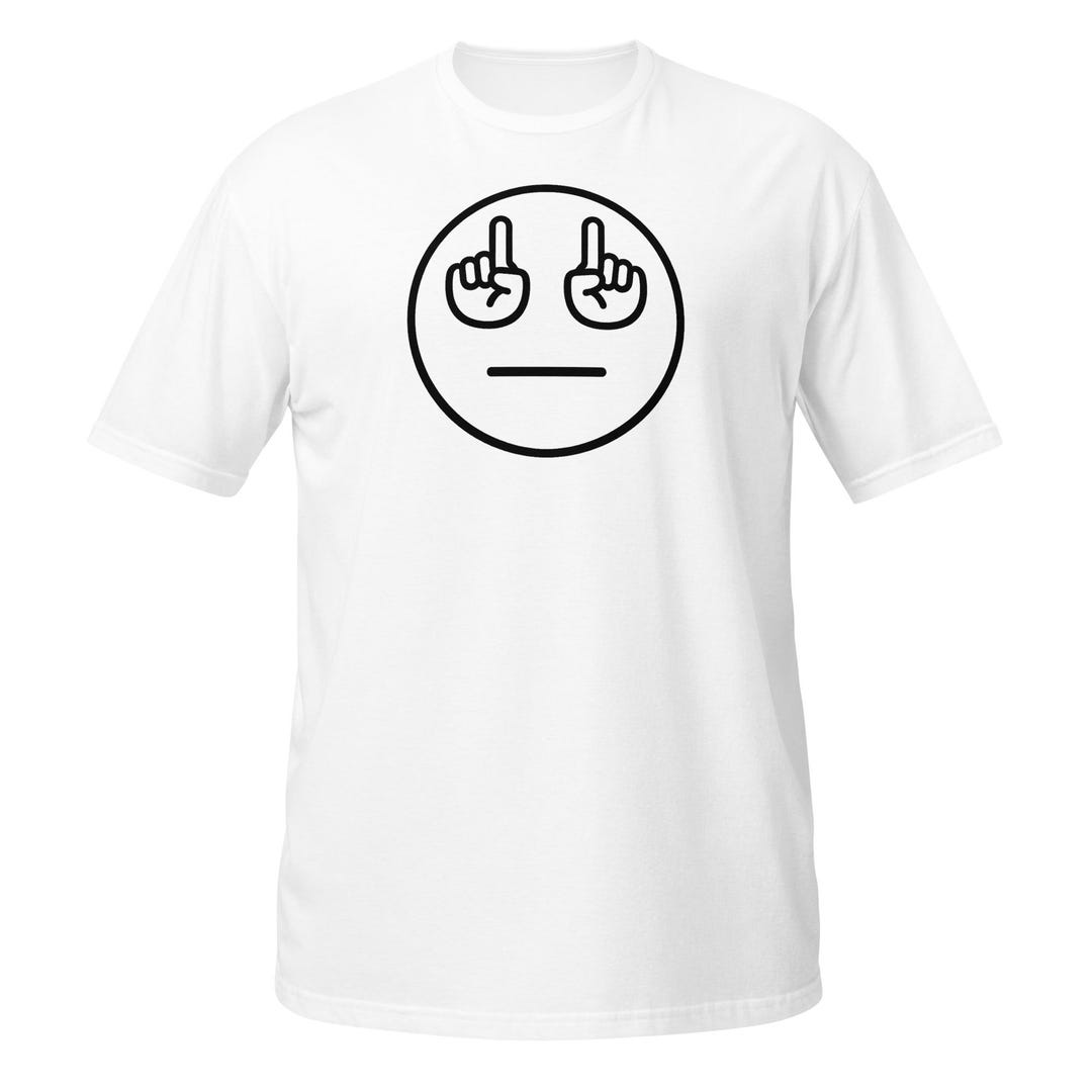 Deadpan Hand Eyes Shirt — Minimalist Emoji Expression Tee - Etsy