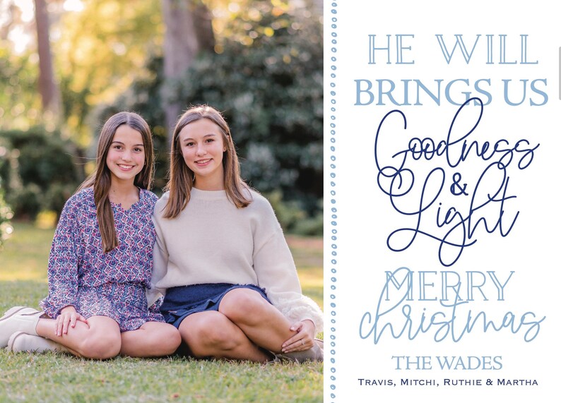 Digital Goodness and Light Multi Font Christmas Card - Etsy