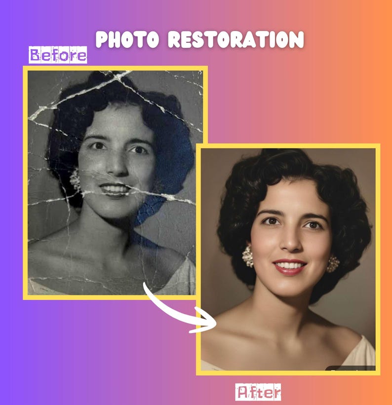 Old Photo Restoration Service – Repair Faded, Torn, Scratched Photos ...
