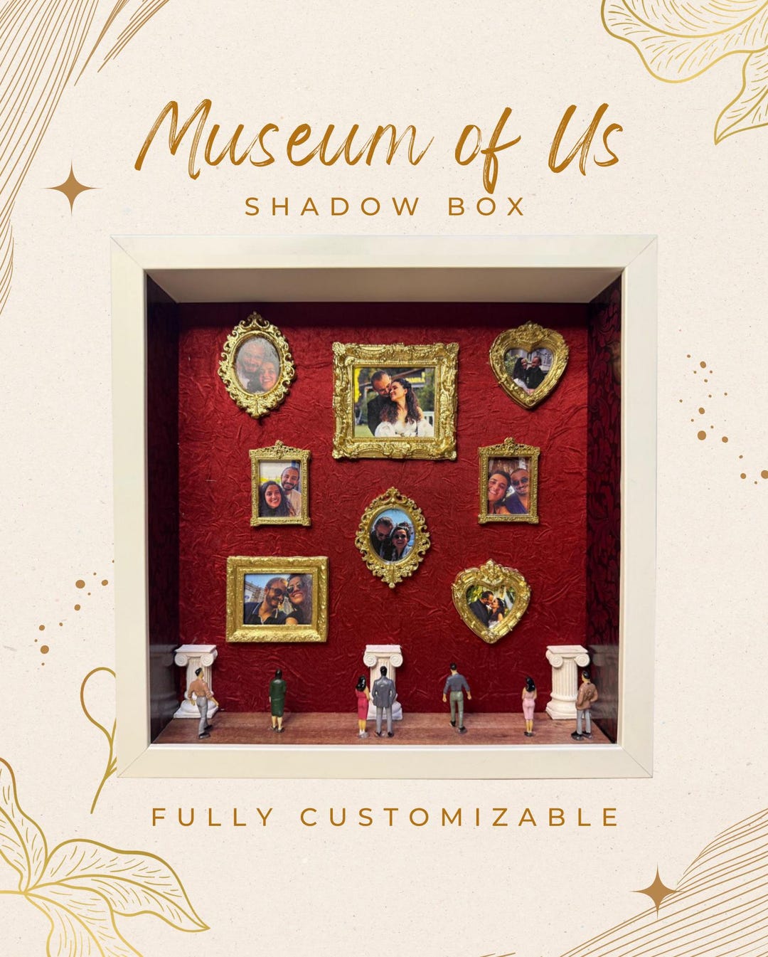 Museum of Us Shadow Box, Personalized Couple Gift, Custom Photo Frame ...