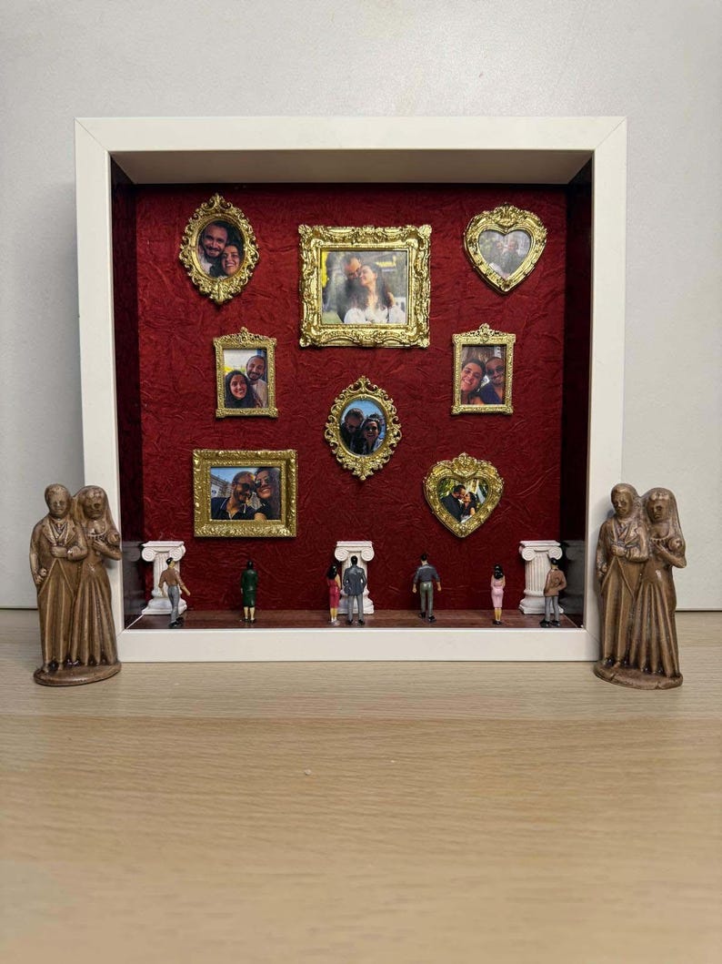 Museum of Us Shadow Box, Personalized Couple Gift, Custom Photo Frame ...