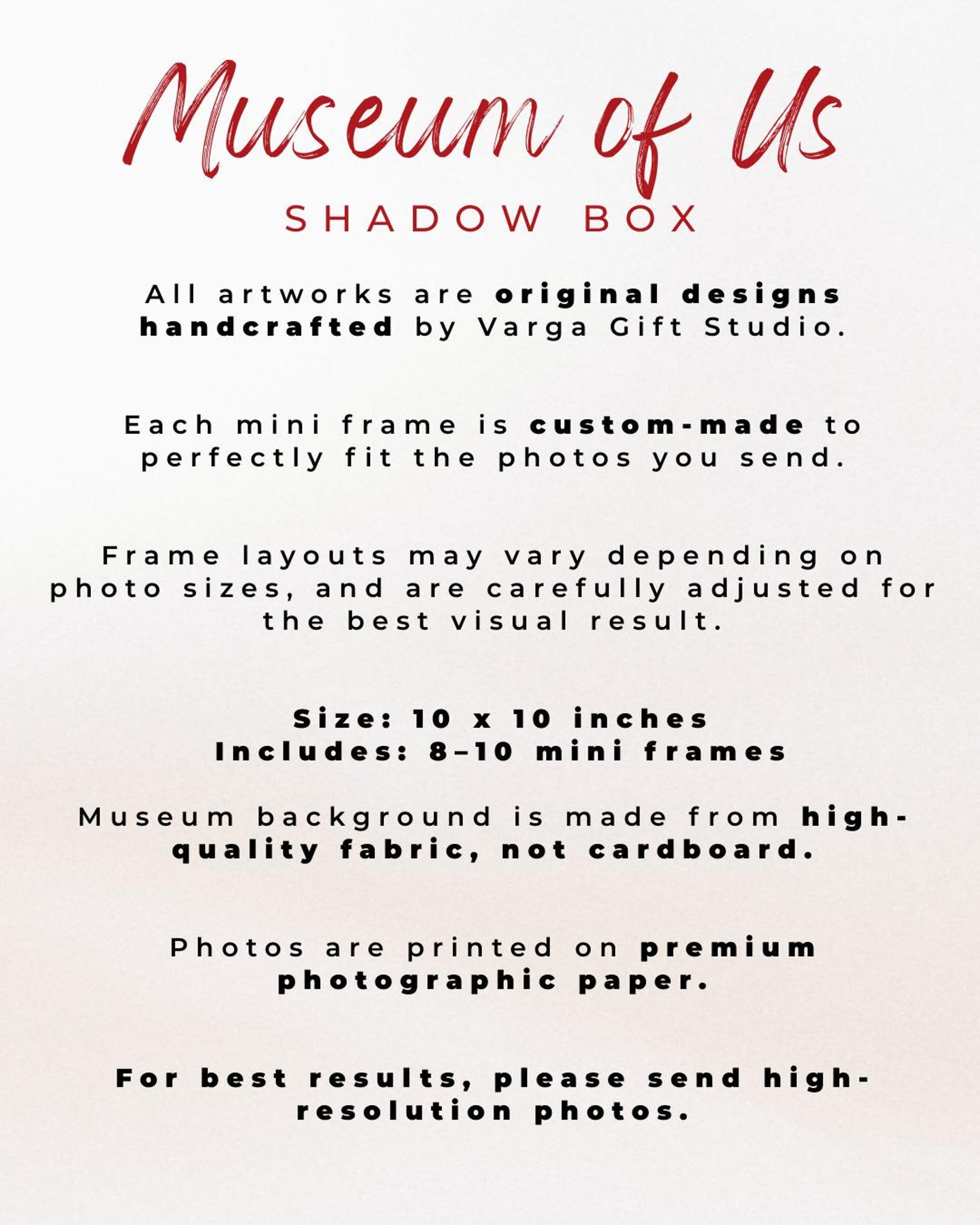 Museum of Us Shadow Box, Personalized Couple Gift, Custom Photo Frame ...