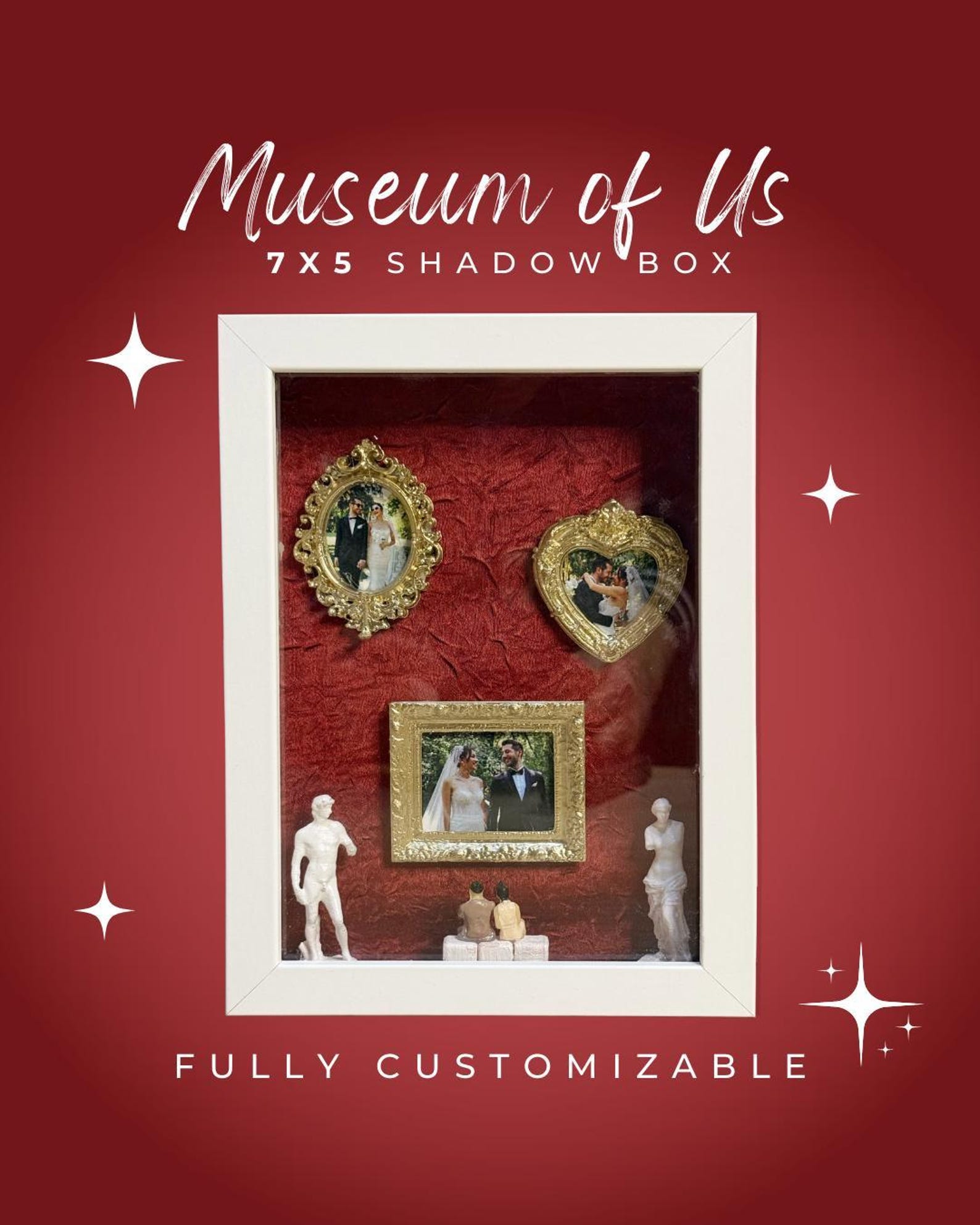 Museum of Us Shadow Box, Personalized Photo Frame, Custom Couple Wall ...