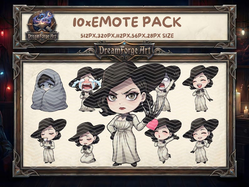 Twitch Emotes | Lady Dimitrescu | Resident Evil Stickers for Twitch ...