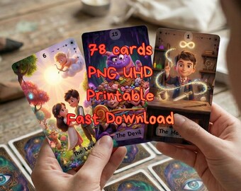 Cute Tarot Deck • Rpg Pixel Art Style Tarot • 78 Magic Cards (digital ...