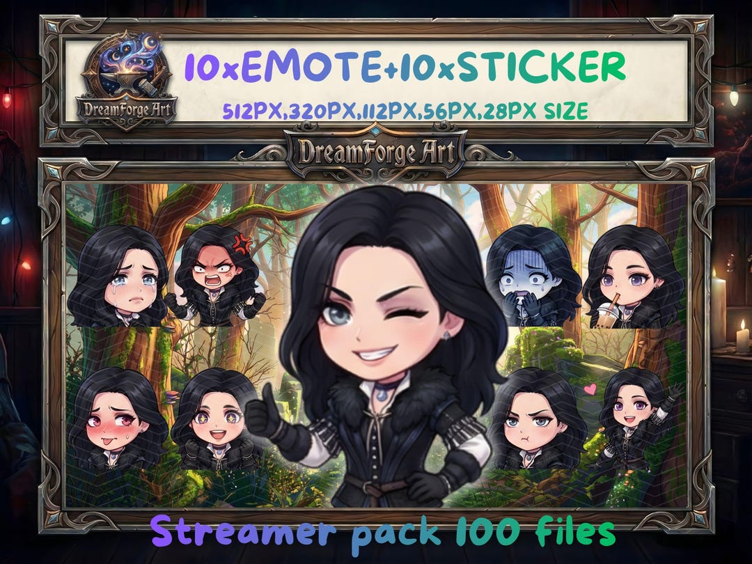 Yennefer | the Witcher | 100 Files | Discord Stickers | Twitch Emotes ...