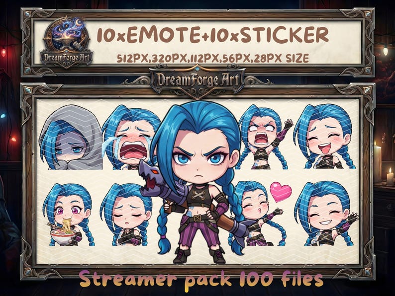 Emotes de Twitch / Jinx / Stickers de League of Legends para Twitch ...