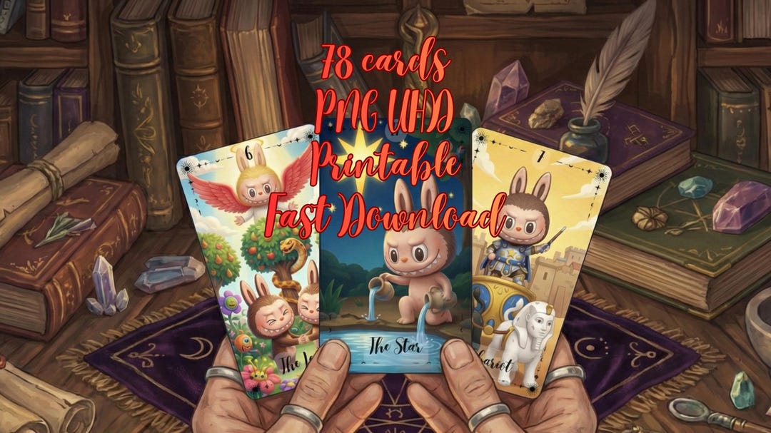 Cute Tarot Deck • Monster Style Tarot • 78 Magic Cards (digital ...