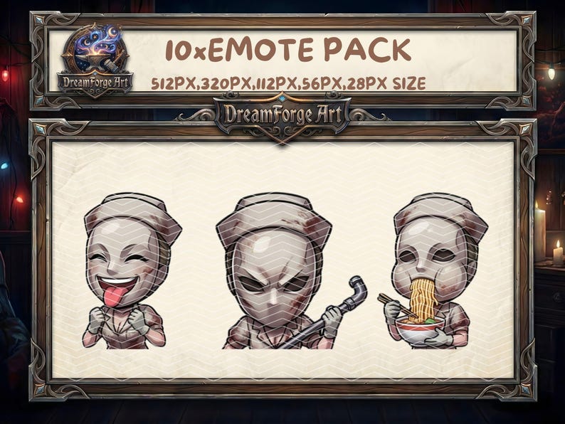 Faceless Hospital Nurse Megapack, Creepy Medical Horror Twitch Emotes ...
