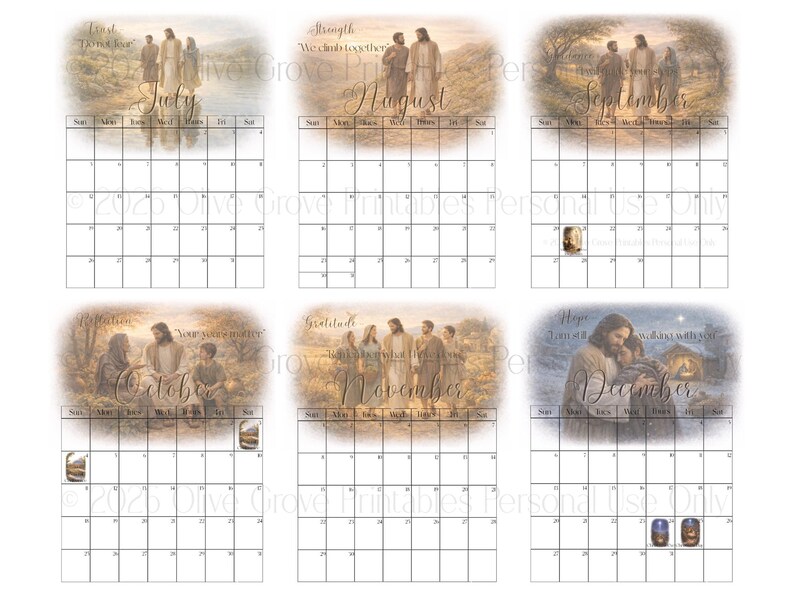 2026 LDS Monthly Calendar Printable | Christ-centered | Digital ...