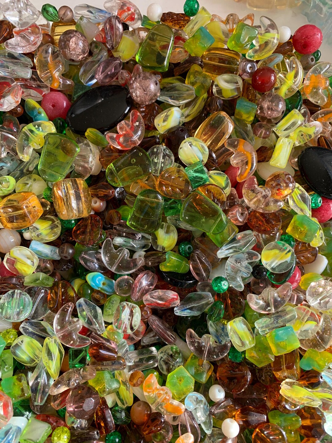 Mixed Craft Bead Lot - Colorful Jewel Mix (7 Oz.) - Etsy