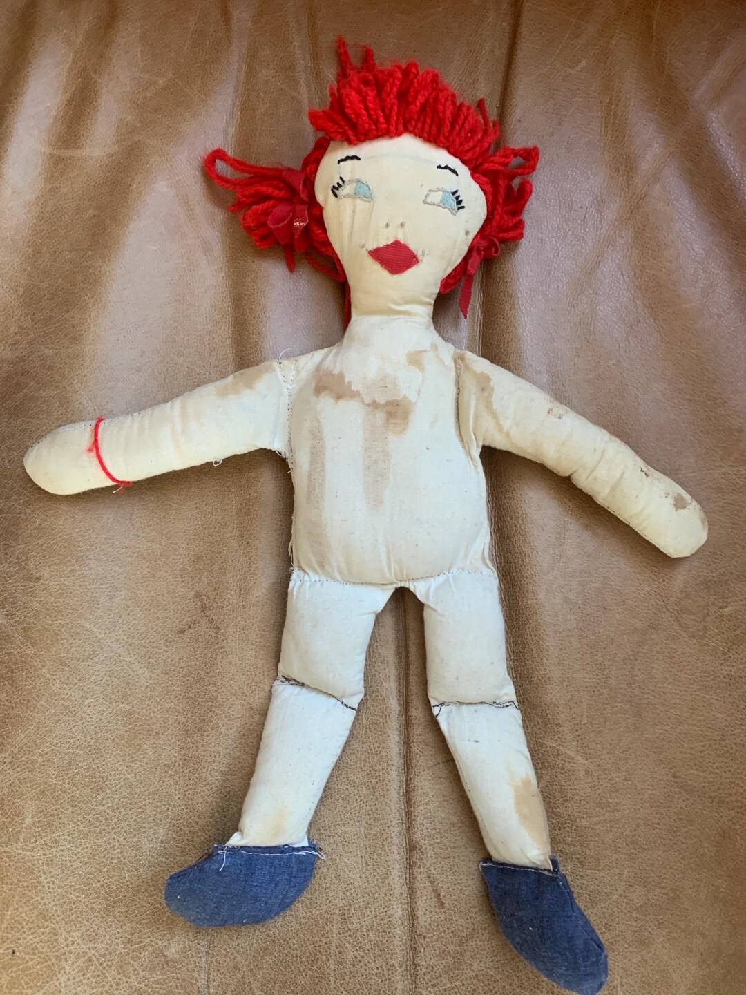 Antique Handmade Stuffed Doll - Etsy