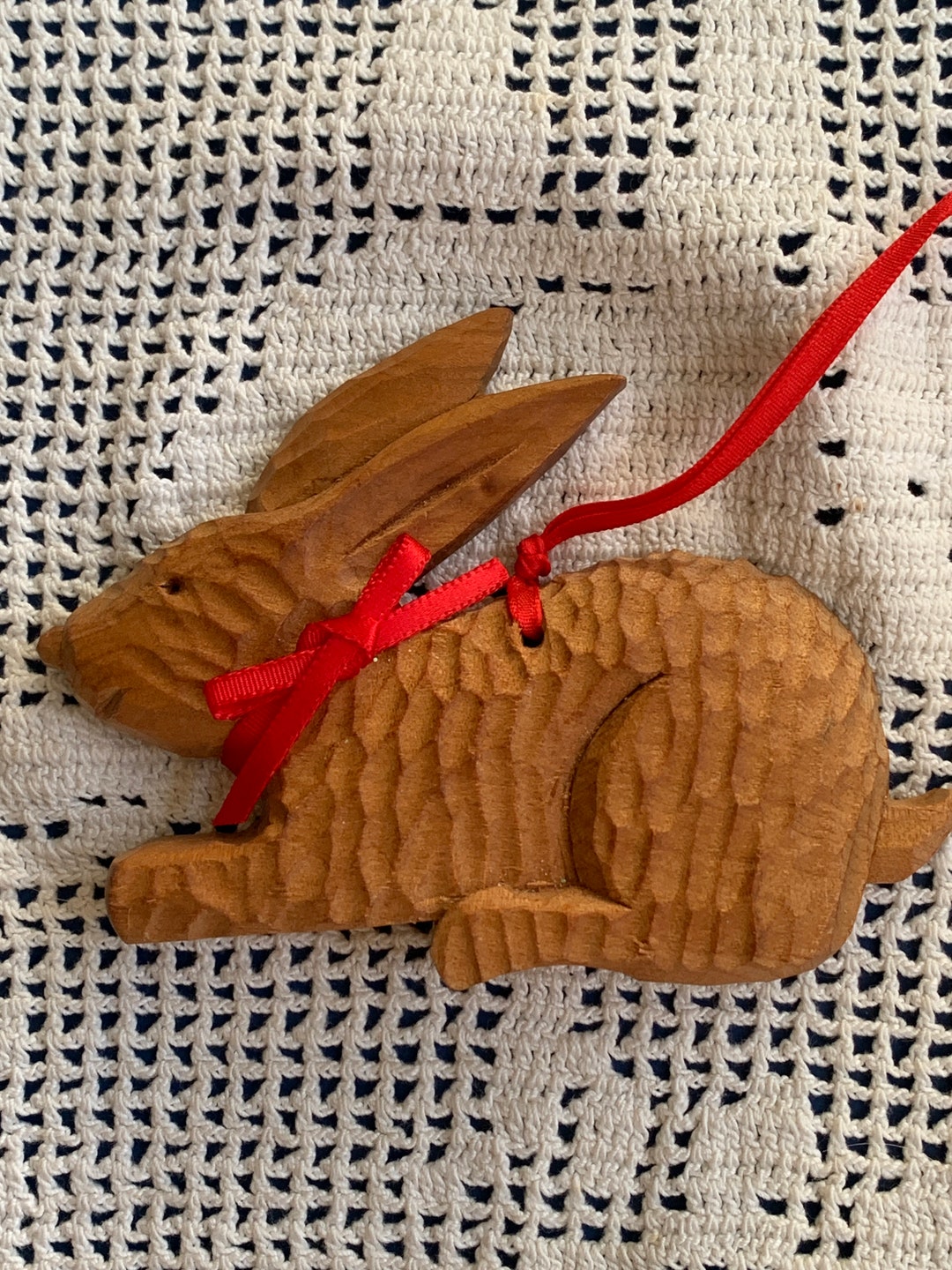 Kurt Adler GEAR Carved Bunny Rabbit - Etsy