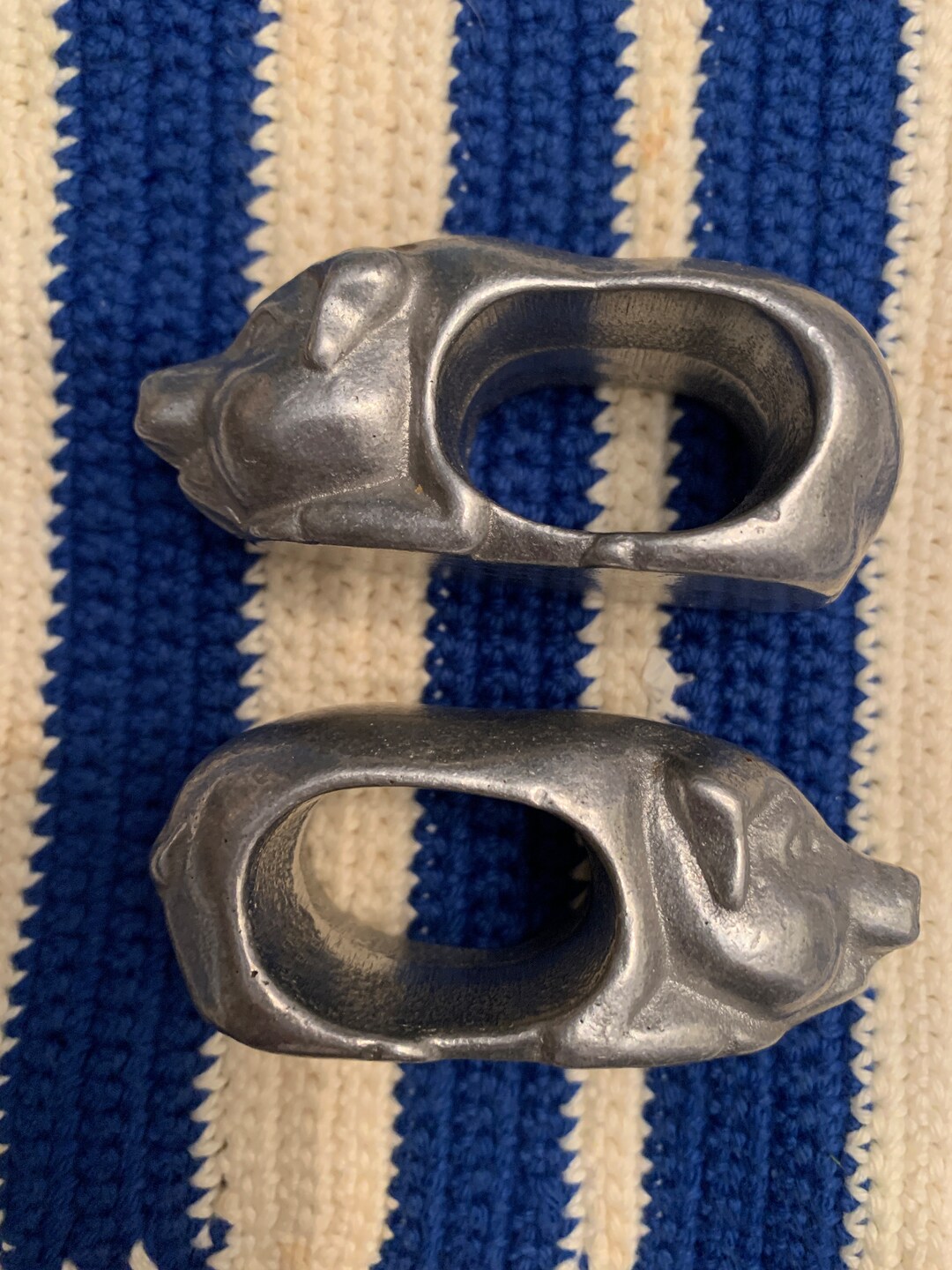 Pewter Pigs Napkin Rings Pair - Etsy