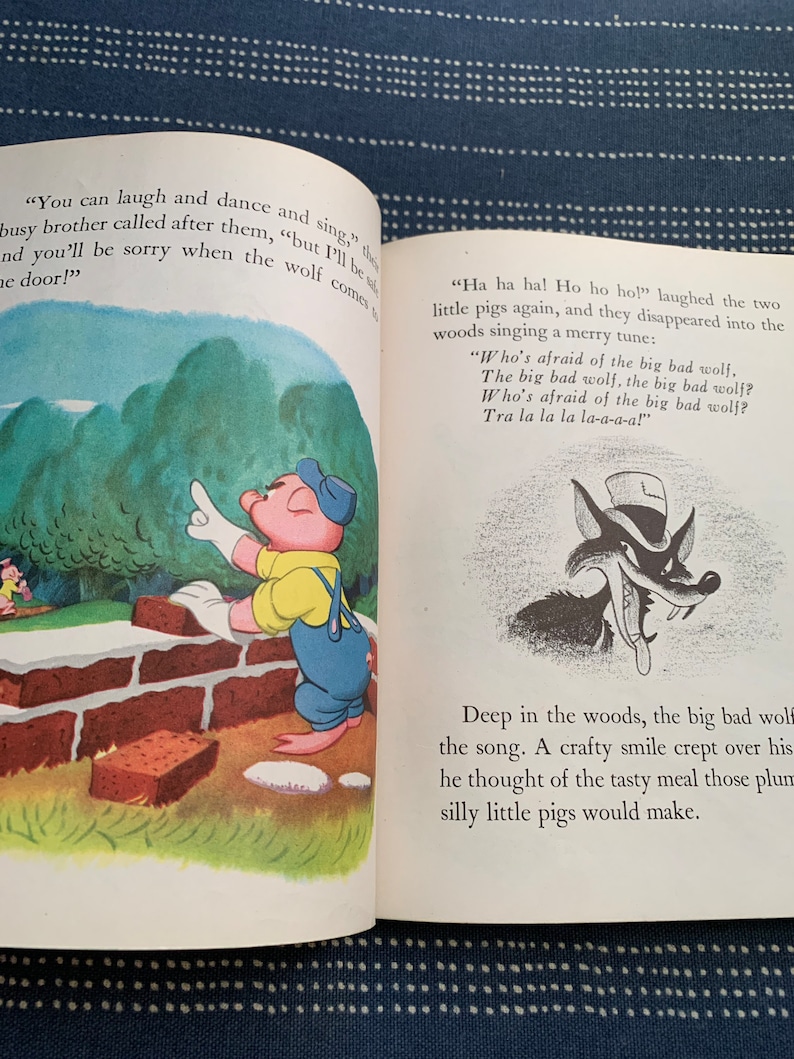 Walt Disneys Three Little Pigs Little Golden Book. A Edition - Etsy