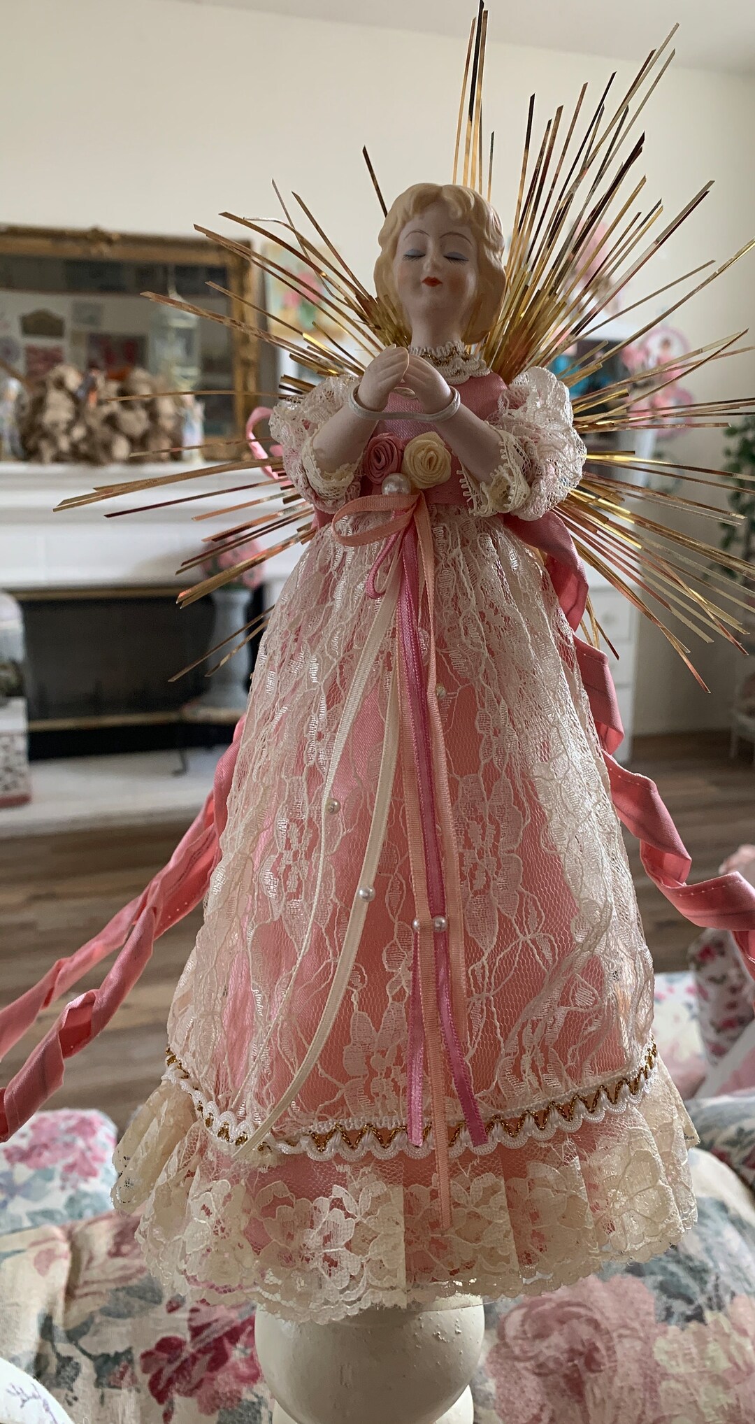 Vintage Porcelain Doll Tree Topper - Etsy