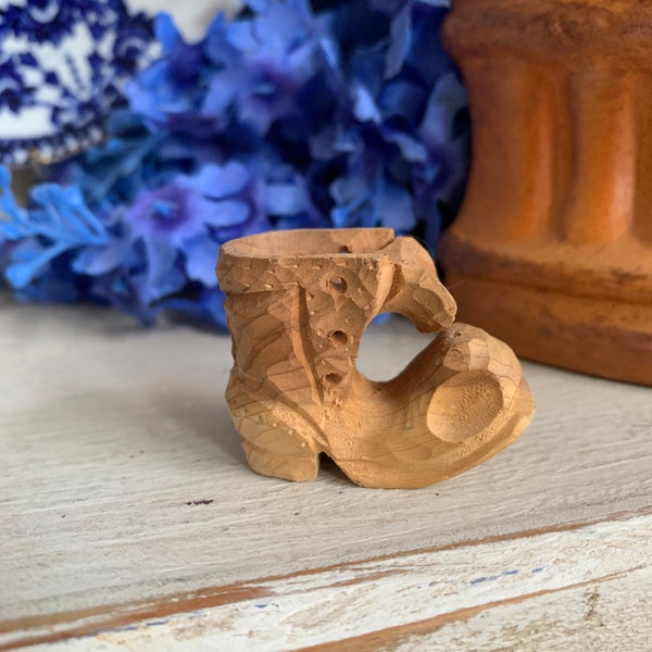 Carved Wood Boot - Etsy