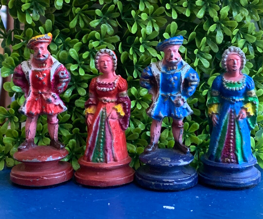 Metal Hand Painted Henry VIII Chess Pieces for Crafting - Etsy