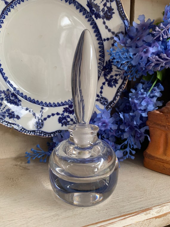vintage clear glass bottle - Gem