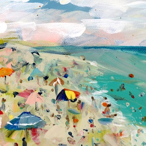 Beach Art Print, Beach Painting, Ocean Art, Landscape Painting, Florida ...