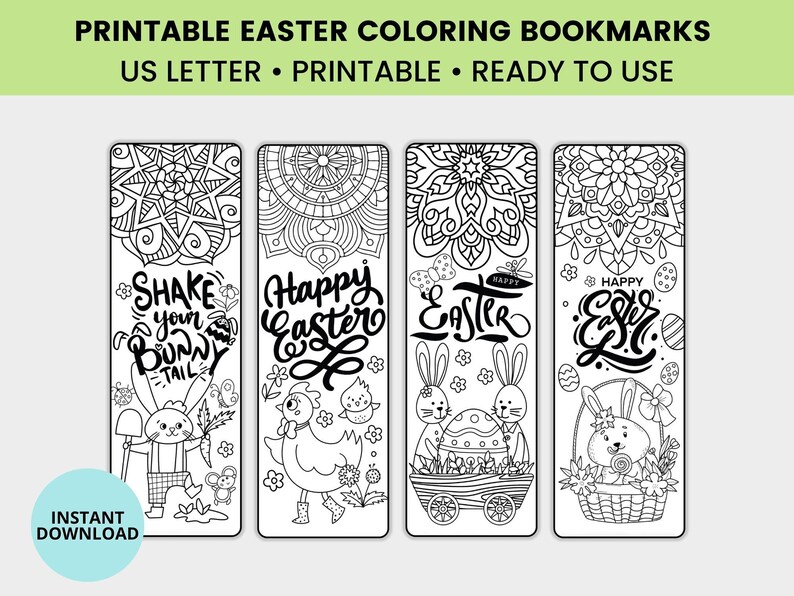 Easter Bookmarks | Printable Coloring Bookmarks for Kids | Easter ...