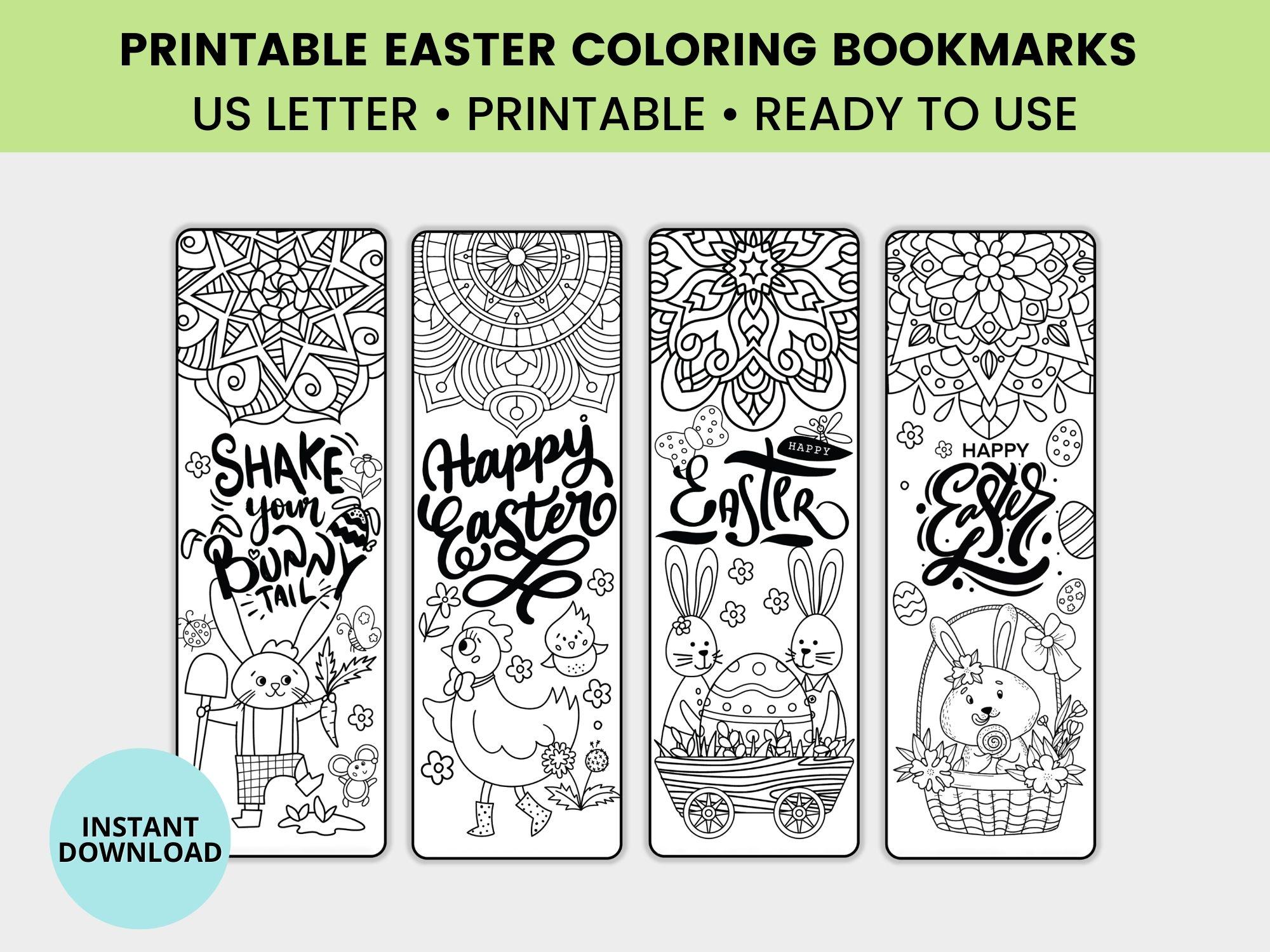 Easter Bookmarks | Printable Coloring Bookmarks for Kids | Easter ...