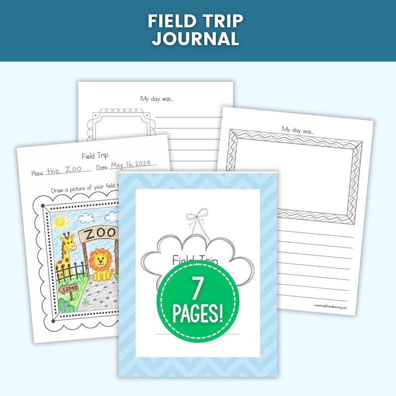 Field Trip Journal, School Trip Journal, Kids Travel Journal ...
