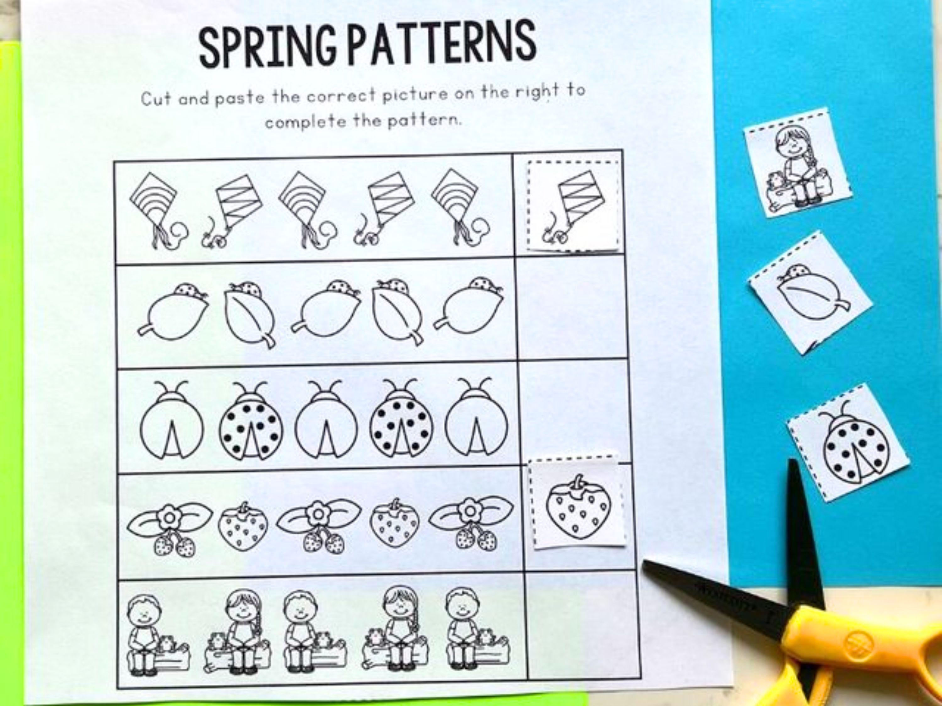 Spring Cutting Worksheets | Preschool Scissor Skills Activities ...