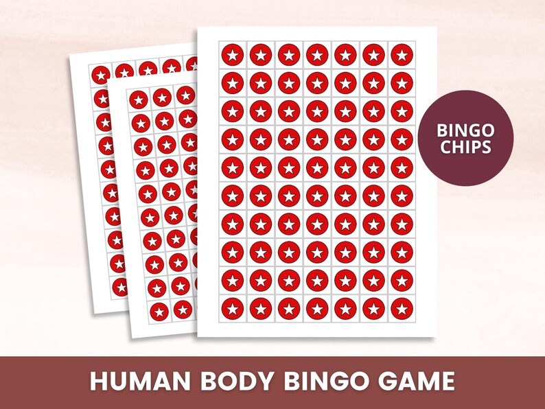 Printable Human Body Bingo Game | Anatomy Bingo for Kids | 30 Unique ...