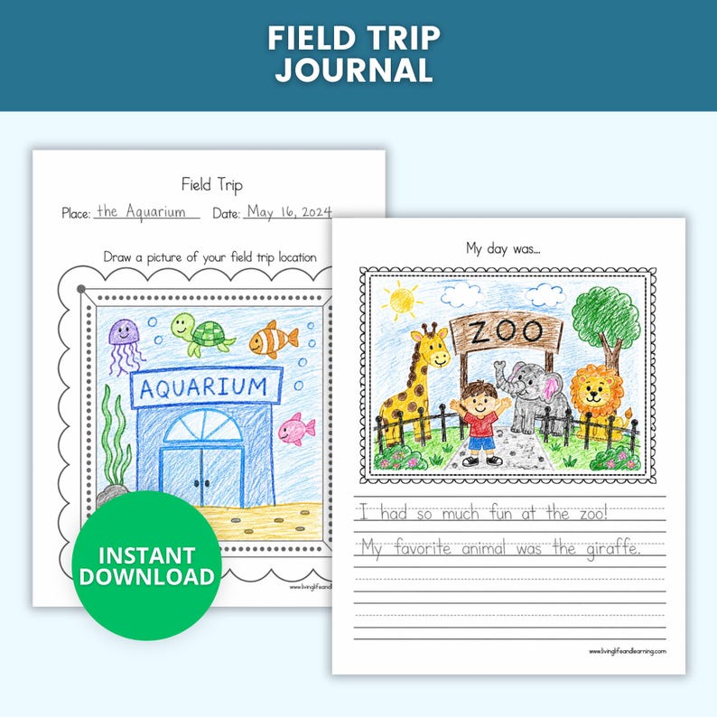 Field Trip Journal, School Trip Journal, Kids Travel Journal ...