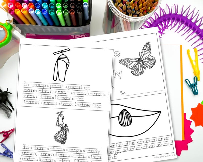 Butterfly Life Cycle Booklet Printable, Life Cycle of a Butterfly ...