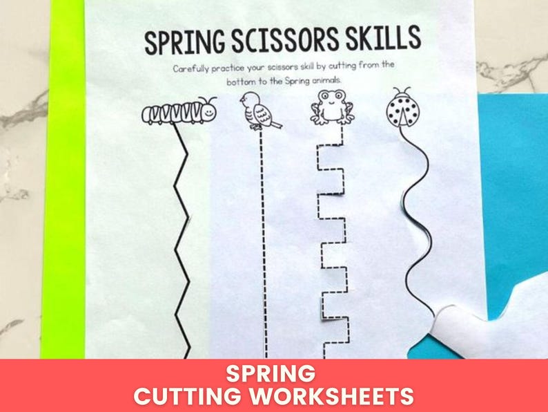 Spring Cutting Worksheets | Preschool Scissor Skills Activities ...