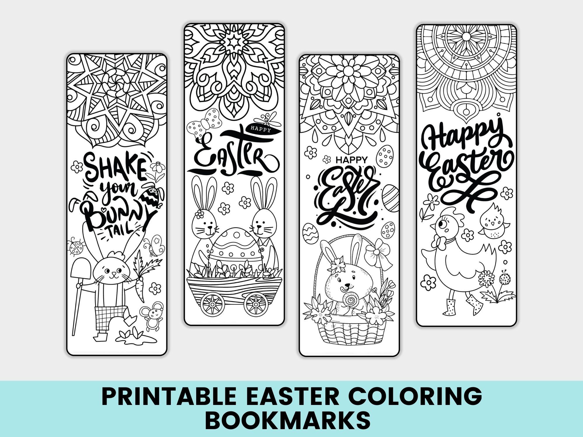 Easter Bookmarks | Printable Coloring Bookmarks for Kids | Easter ...